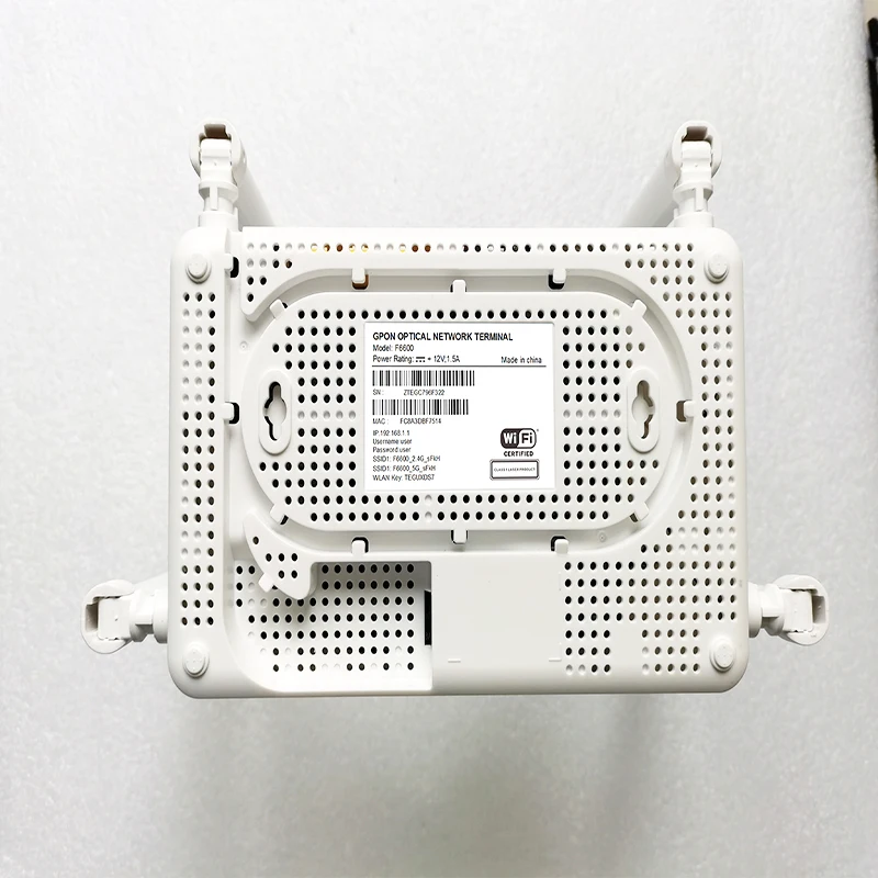 ZTE F6600 Wifi6 GPON ONU - Fast, Reliable FTTH Solutions