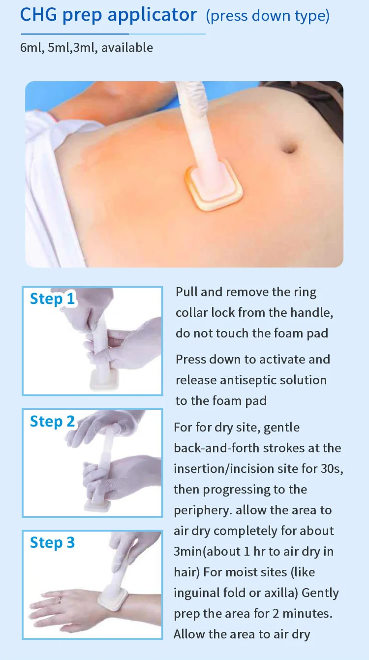 Chlorhexidine Gluconate Foam Applicator - Sterile & Efficient