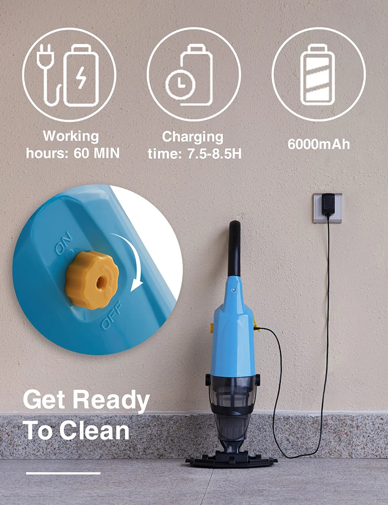 Cordless Vacuum Cleaner Handheld Rechargeable Spa Suction Swimming Pool ...