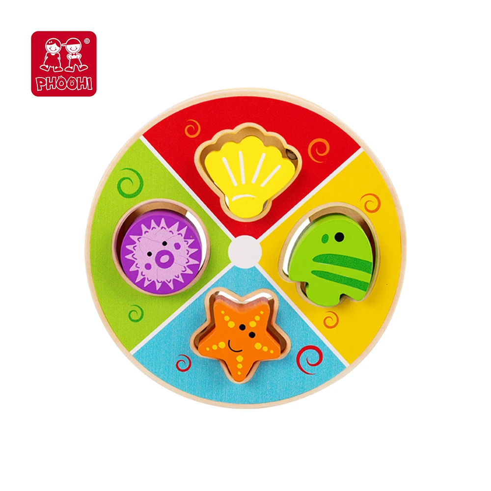 Wooden Pull Along Toy Educational Learning Montessori String Cart For ...