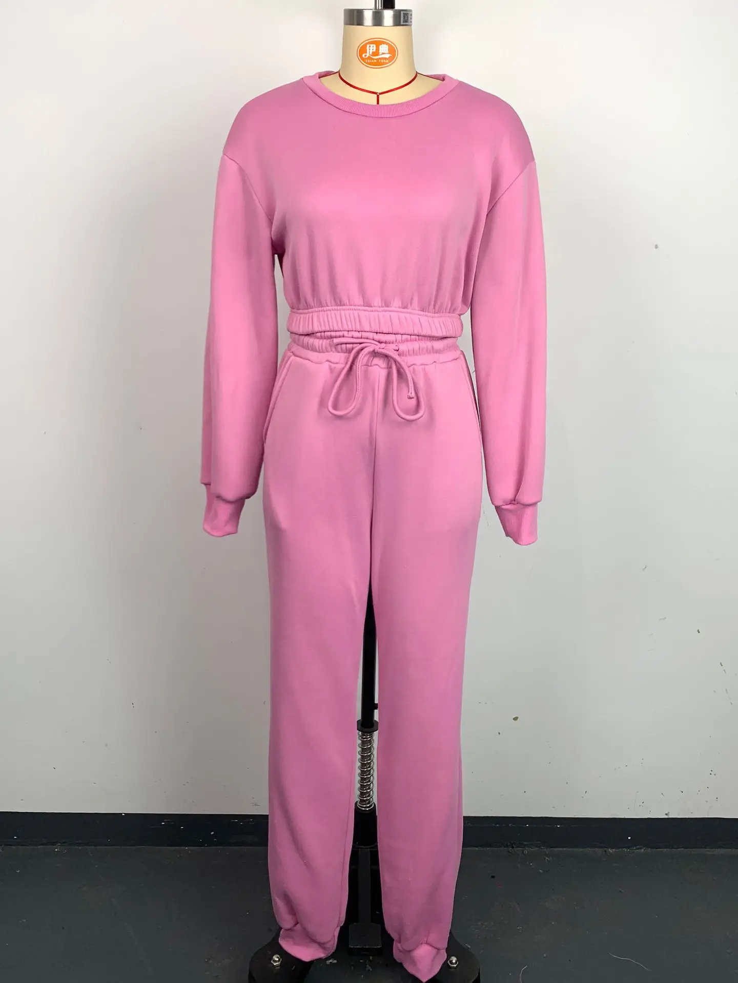 2023 Fall Winter Clothes Thick Fleece Sweatsuit Joggers Pants Two Piece ...
