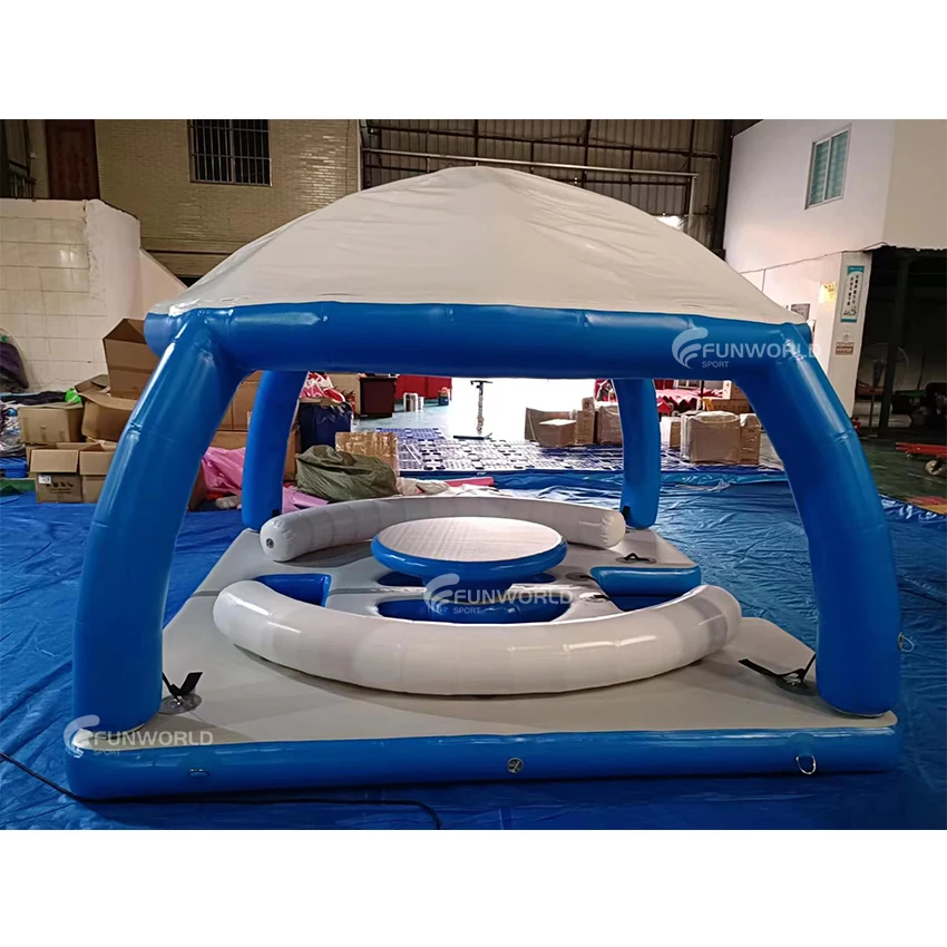 Inflatable Floating Beach Island Water Park Model Boat for Home ...