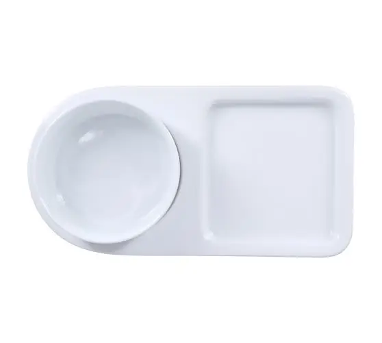 Alibaba.com: White Ceramic Sandwich Plate and Soup Bowl Set: 2-piece ...