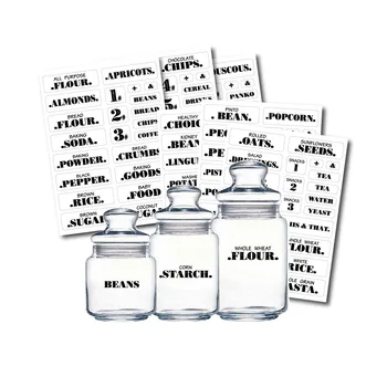Transparent Removable Jar Labels Sticker For Food Pantry Organizing ...
