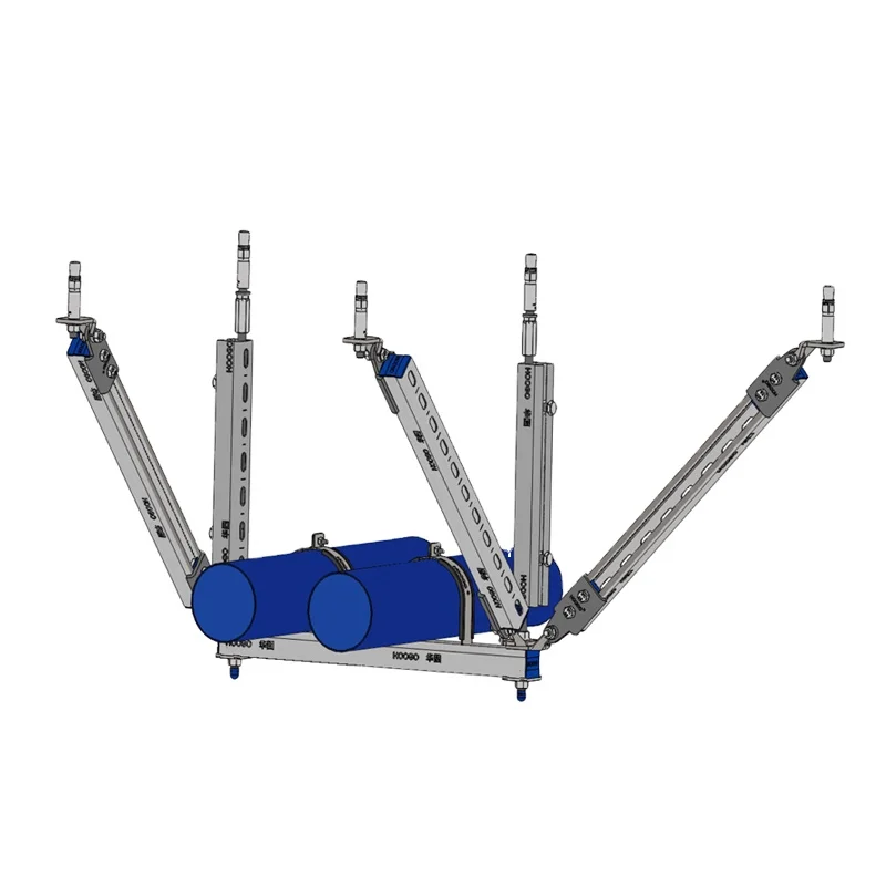 Multi-tube lateral & longitudinal pipe support for seismic bracing ...