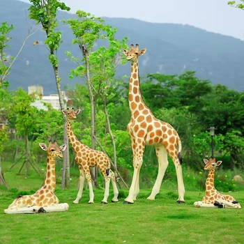 Fiberglass Figurine Outdoor Decorative Resin Art Large Animals Life ...