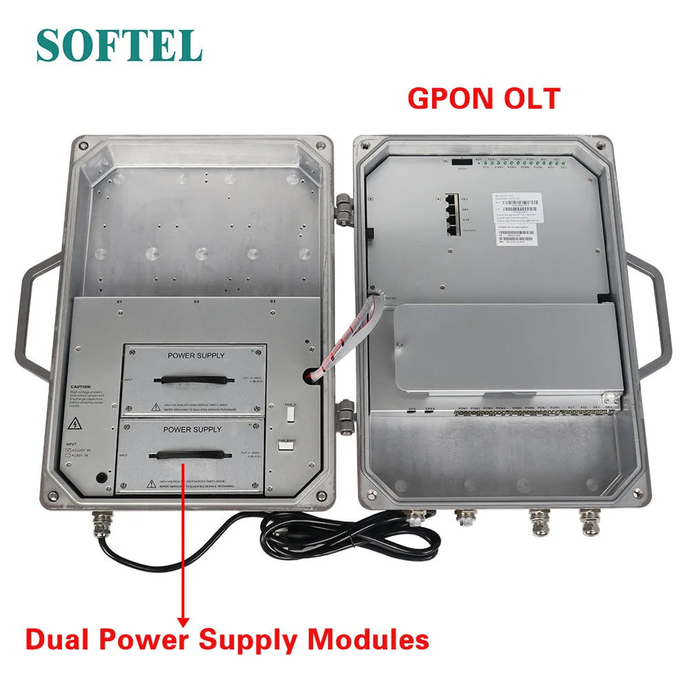 Softel Mini OLT GPON Outdoor GPON OLT - 8 Ports, 1 Year Warranty