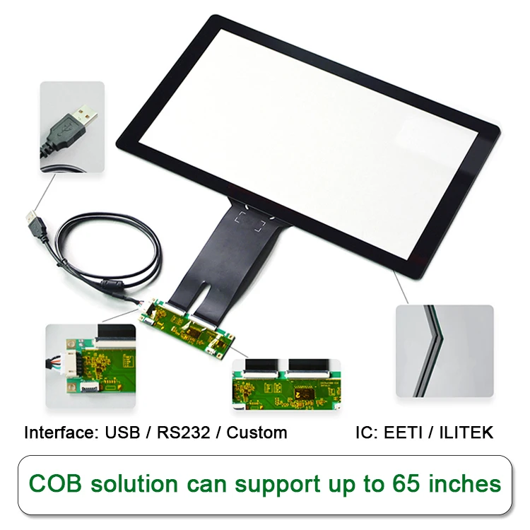 17 Inch Touchscreen USB Projected Capacitive (PCAP) Touch Screen Panel, Touch Screen Overlay Kit ...