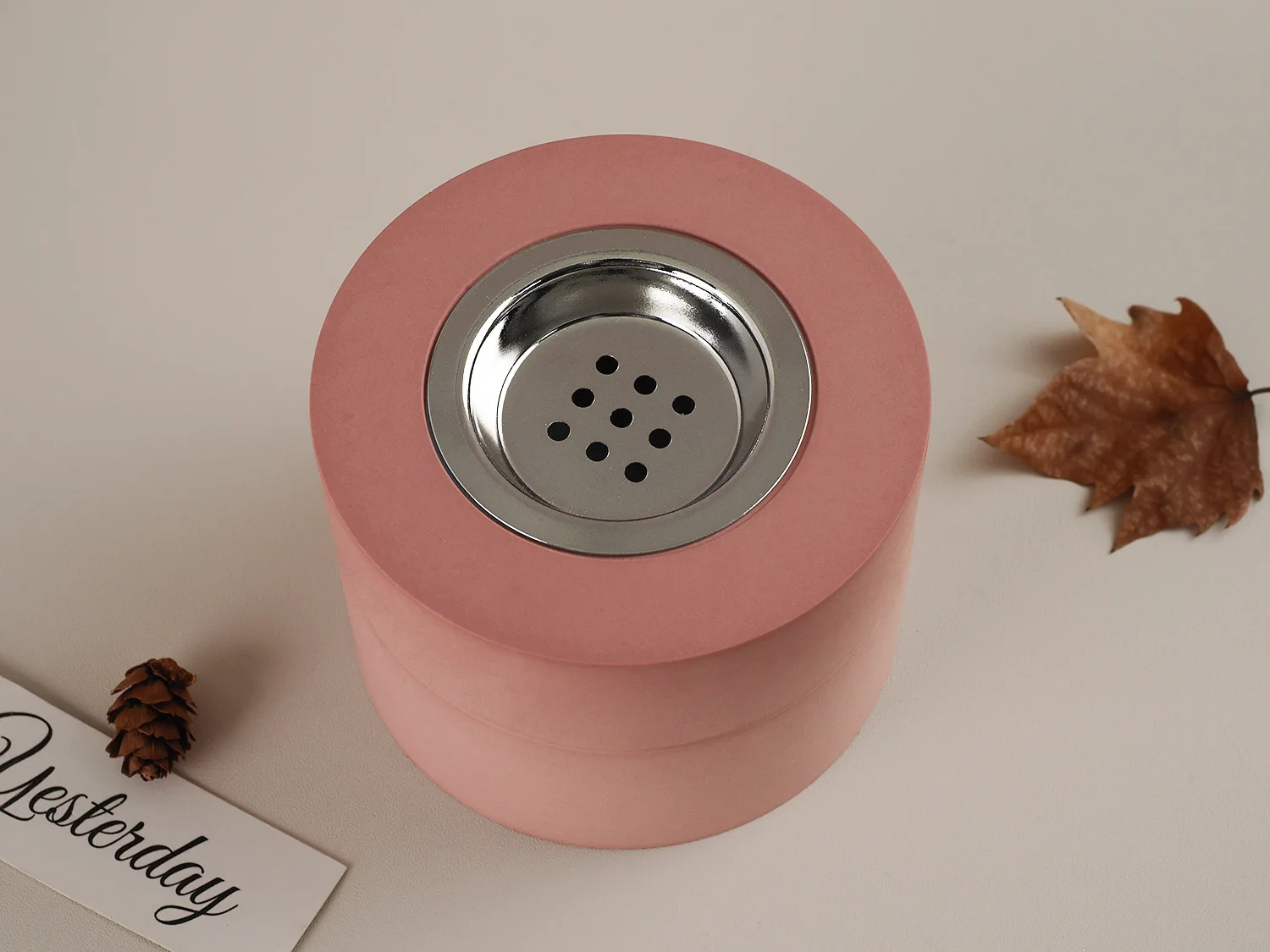 Diy Gypsum Cement Gypsum Storage Box Aromatherapy Stove Circular Heart ...