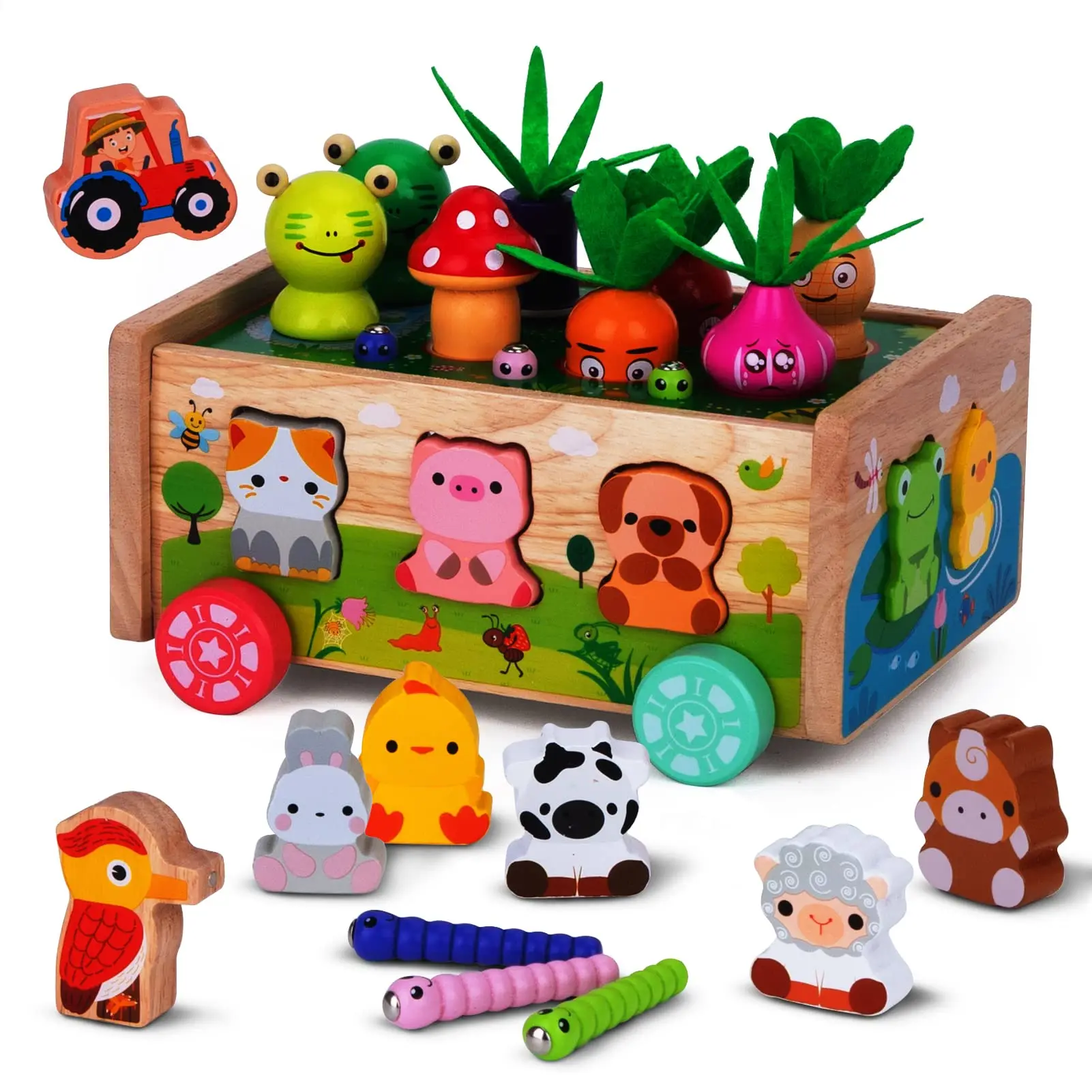 Custom Popular Wooden Shape Sorting Toy Animal Stacking Toy Baby ...