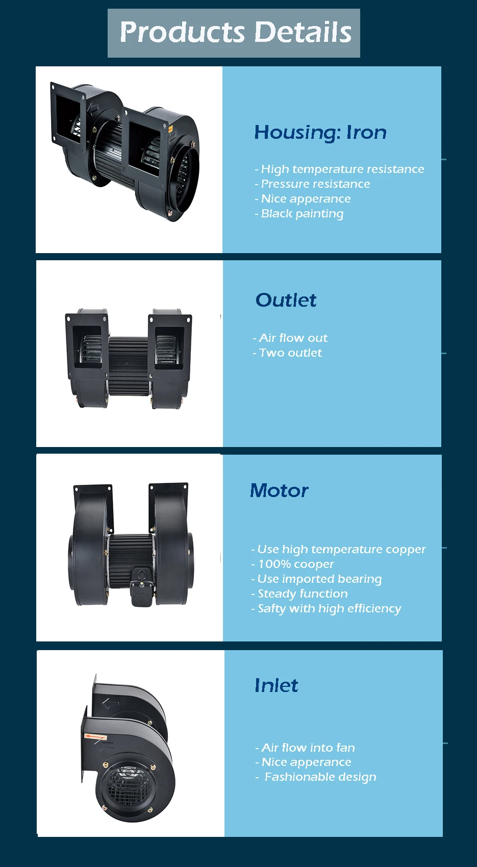 SAYU Sirocco Centrifugal Fans - Efficient Cooling Solutions