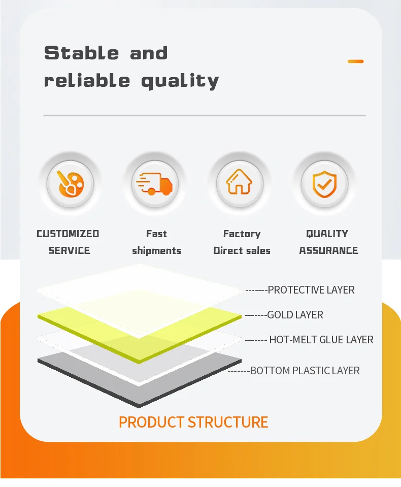 Hot Selling Pvd Technology 24k Hot-pressure Gold Foil For Gold Craft ...