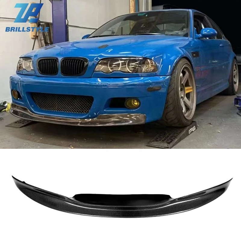 Carbon Front Bumper Lip Front Spoiler for BMW E46 M3 Chin Winglet Side ...