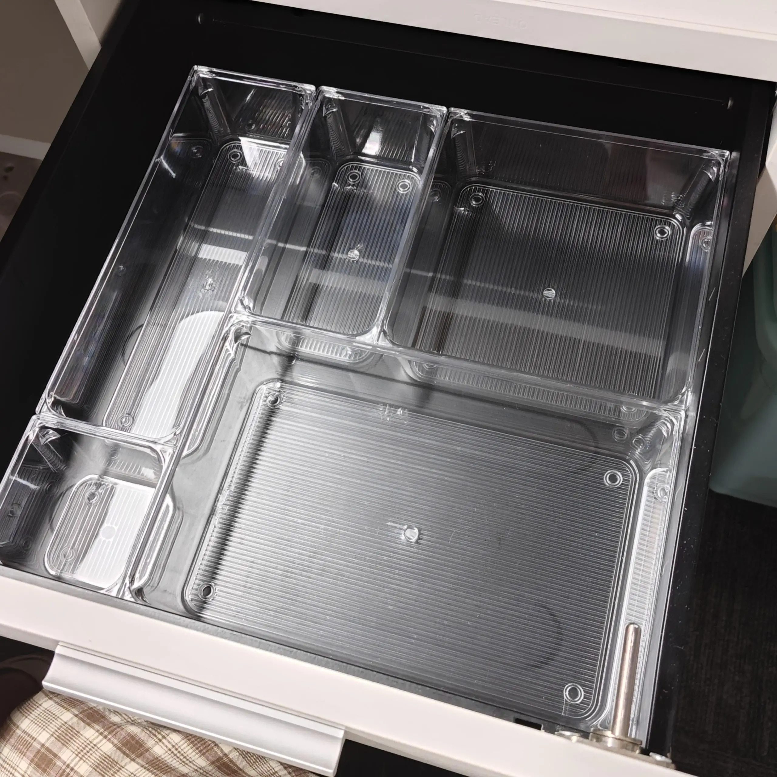 Clear Plastic Drawer Organizer Trays For Makeup Office Desk Bathroom ...
