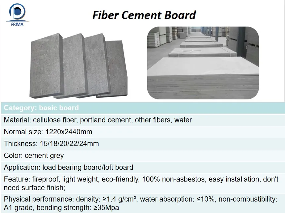 Prima Fiber Cement Board Non Asbestos Cement Board Exterior Wall Partition Cement Fiber Board ...