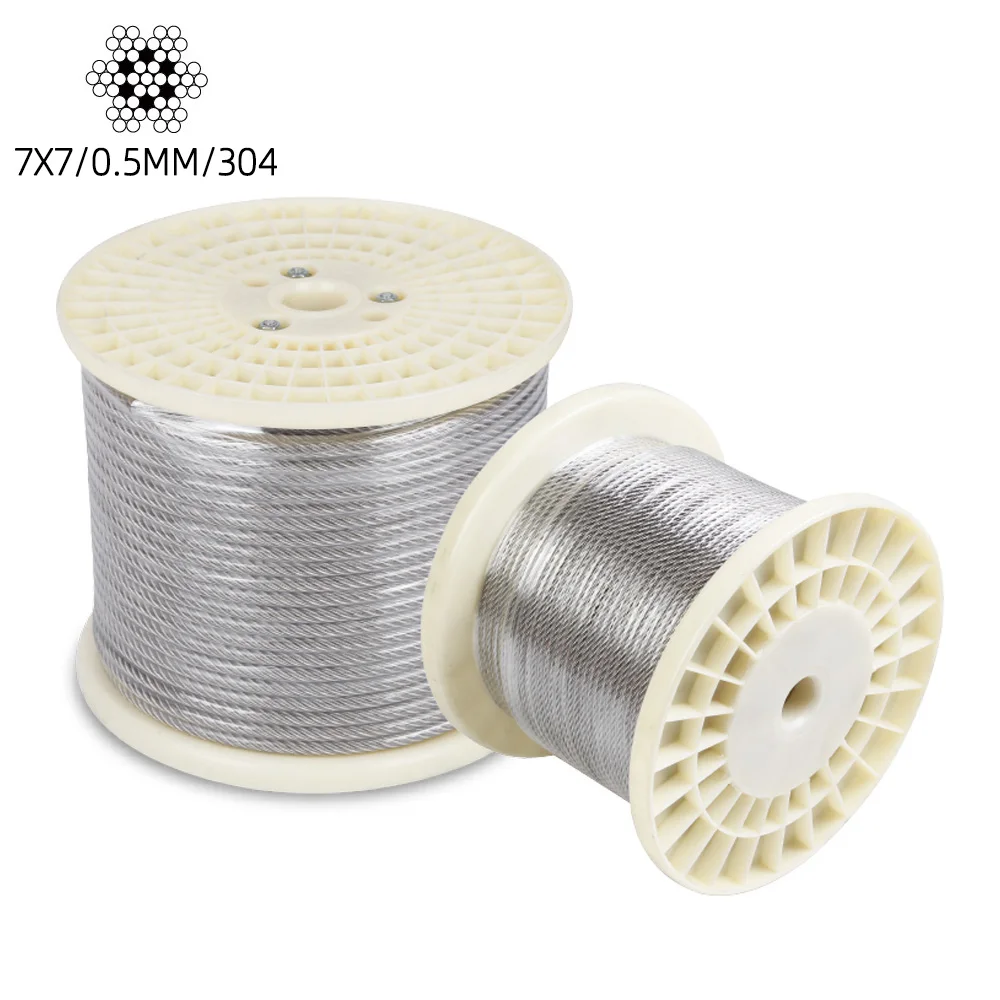 304 7x7 Good Quality 7*7 Stainless Steel Wire Rope 0.5mm Stainless ...
