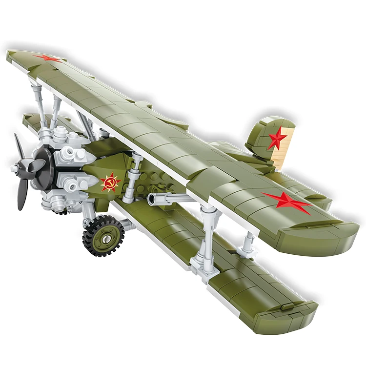 Cogo World War Fighter Plastic 3d Building Blocks Plane Children ...