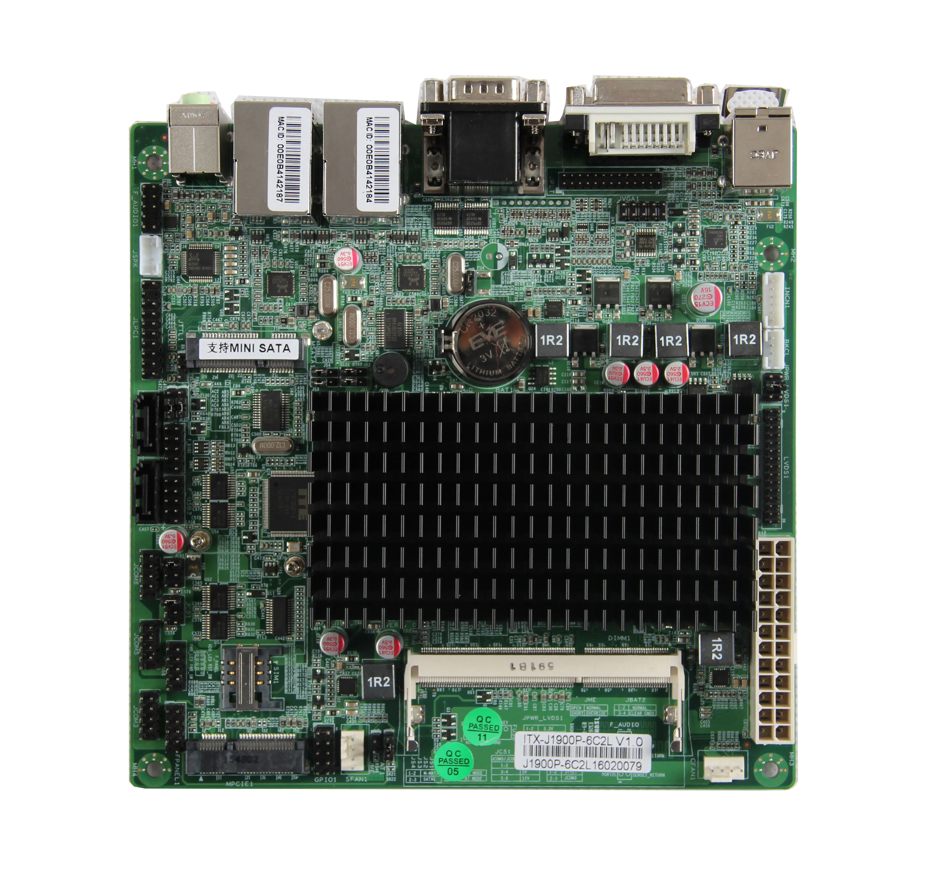 Mini Itx Industrial Motherboard With Intel Baytrail J1900/1800 Hd Graphics Ddr3 M.2 Embedded ...