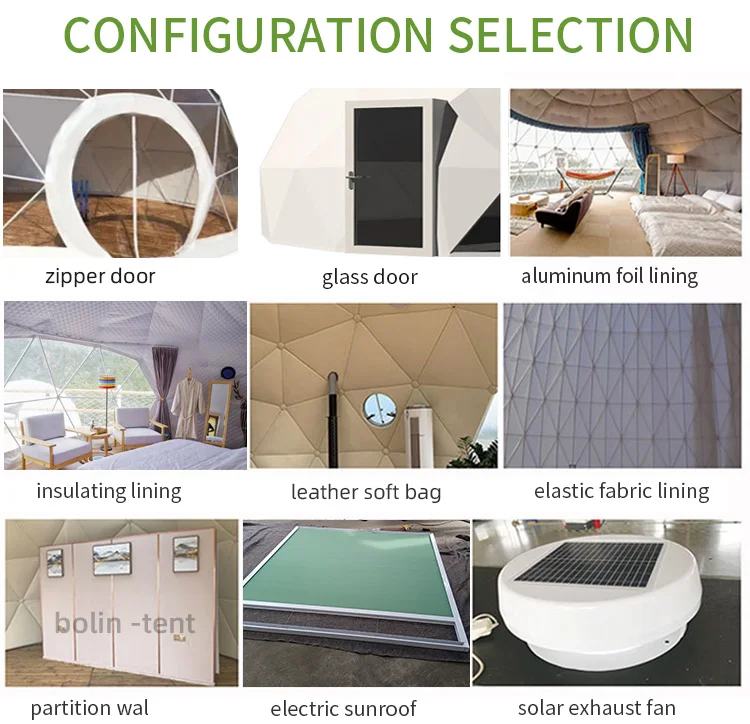 Detachable Geodesic Greenhouse Prefab Dome House Eco Transparent Winter ...