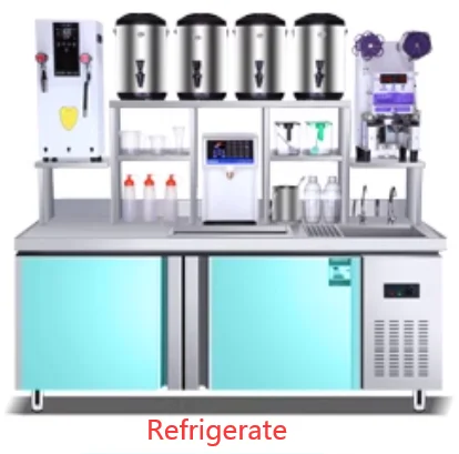 Bubble Tea Bar Counter Refrigeration Milk Tea Making Equipment ...