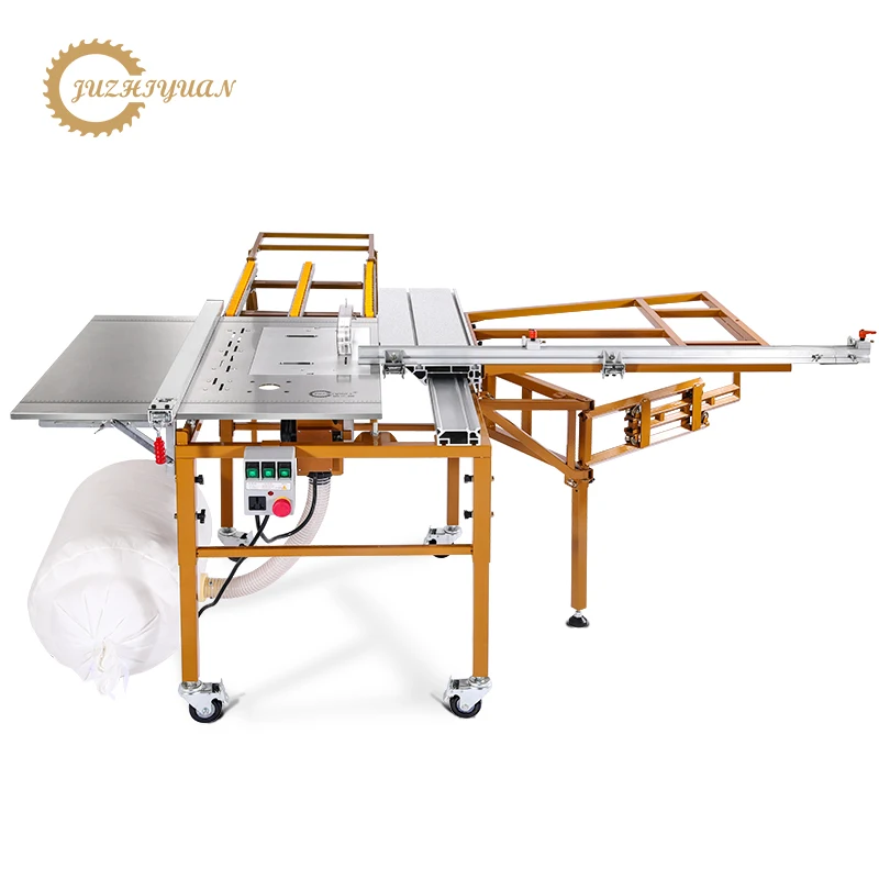 JT-9B portable folding woodworking table saw mobile tablesaw sawmill ...