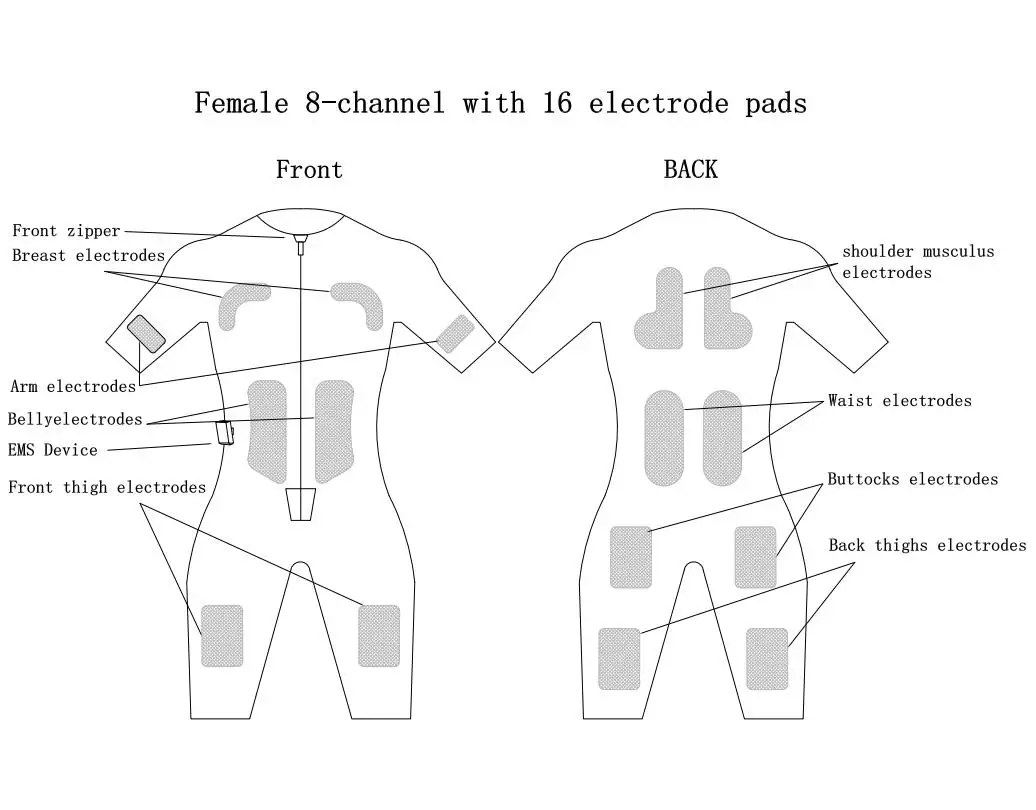 Ems Suit Workout Bodytec Natural Dry Jumpsuit Training Wireless ...