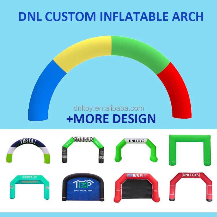 Inflatable Arch With Printing Banners Colorful Logo Printing Outdoor ...
