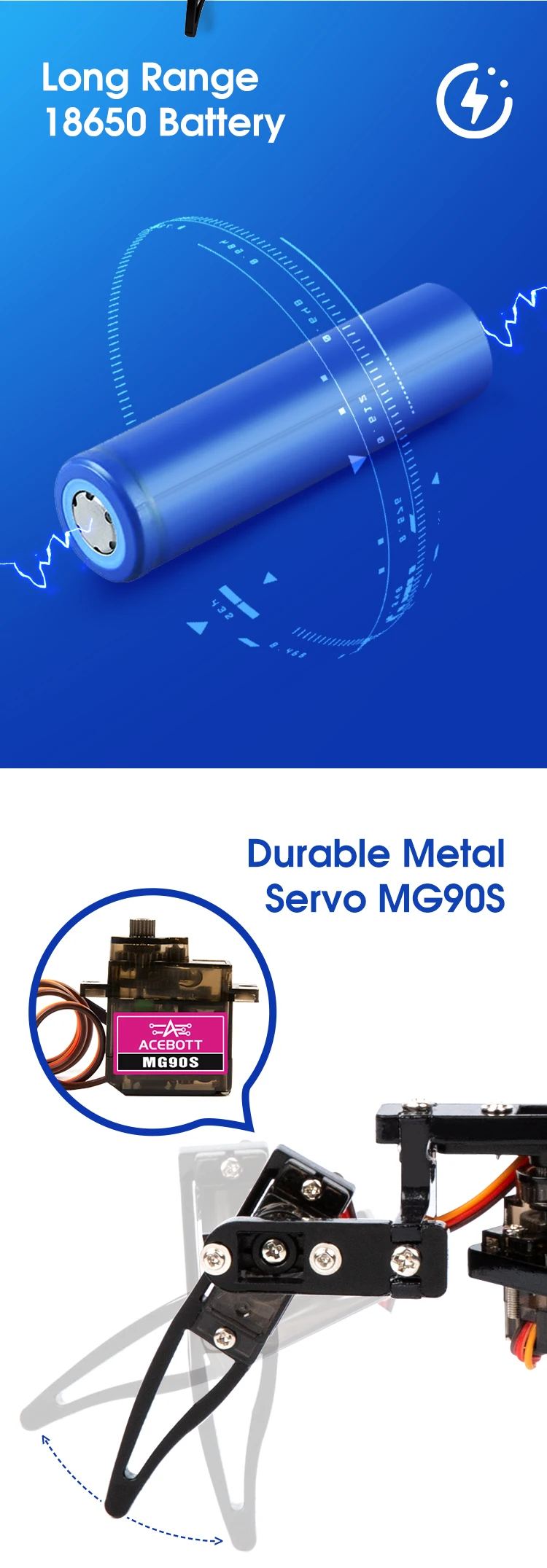 ACEBOTT ESP32 Robot for Arduino - Bionic Quadruped Kit, C/C++ IDE, ODM