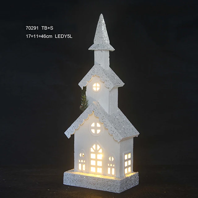 Mini Led Wooden Light Up House Village With Lights For Christmas ...
