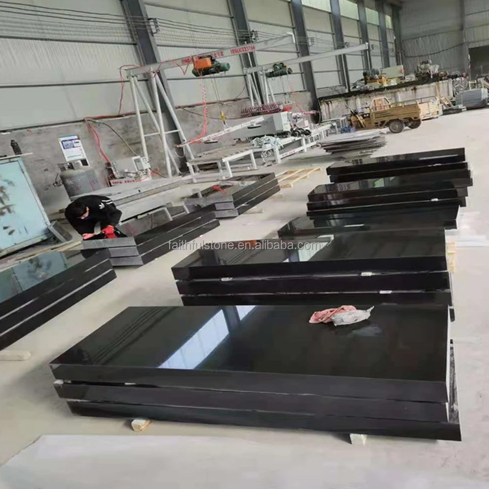 Wholesale Absolute Black Granite Stone Stately Design Grave Monument ...