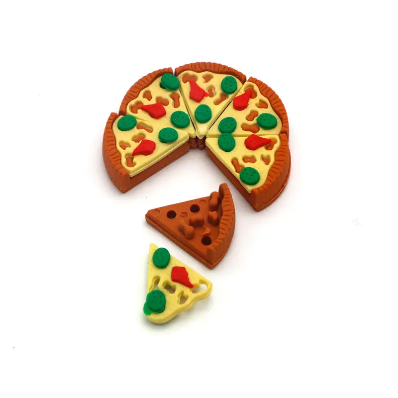 Soododo XDN0027 Foods Series Gift Set 3D Pizza Shaped Pencil Eraser ...