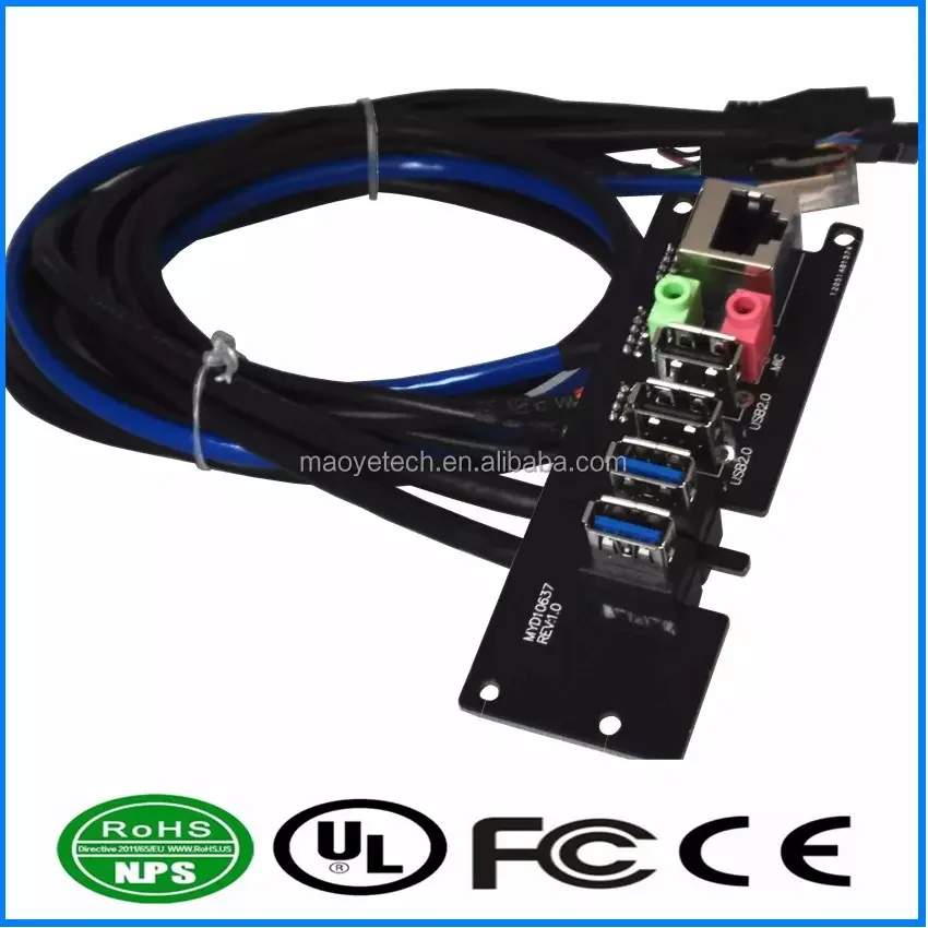 PC Computer Case Front Panel Mounted Cable USB 3.0 + USB 2.0 Audio Port ...