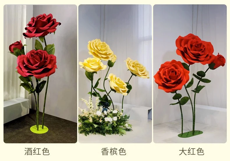 Giant Rose Eva Foam Artificial Flowers - Perfect for Events
