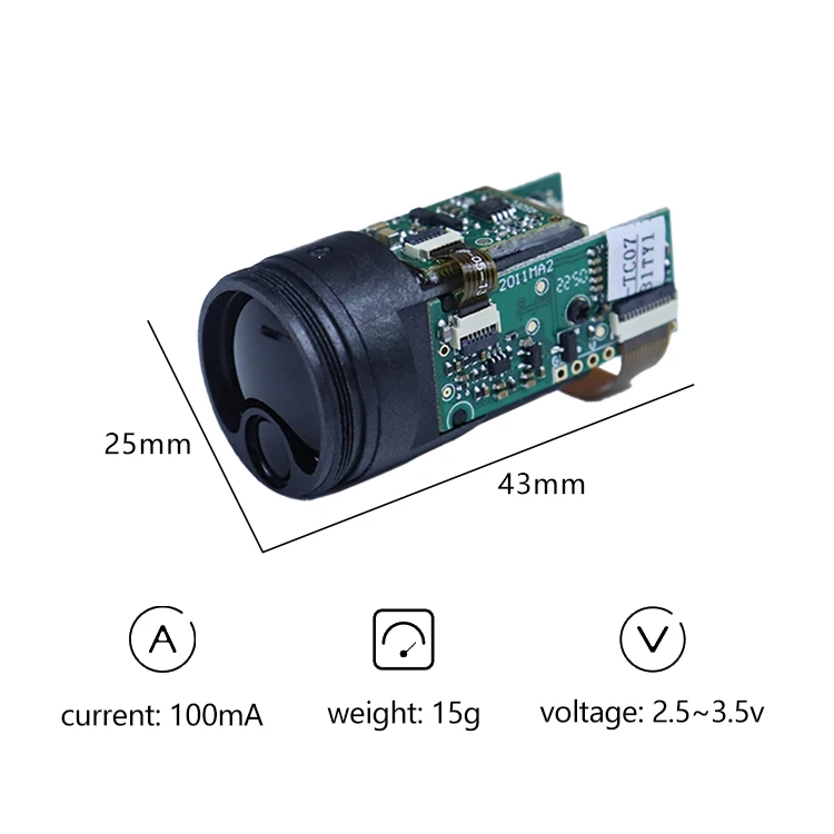 Long Range Laser Sensor 1200m Measuring Usb Ttl Interface Oem Rangefinder Module For Sight ...