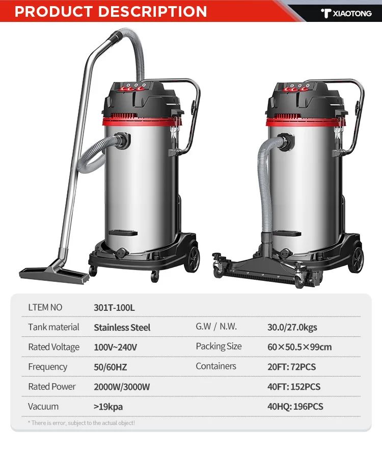 OEM Factory Industrial Vacuum Cleaner Machine 100L Industrial Dust ...