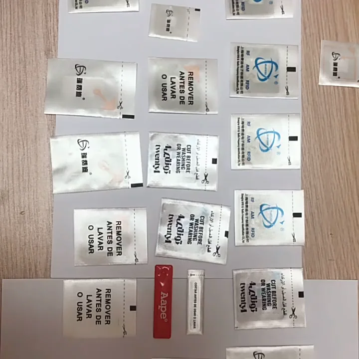 Eas Woven Label Factory Custom Rf 8.2 Mhz Clothing Fabric Antitheft ...