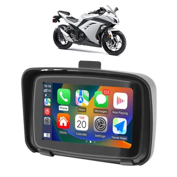 Carabc 5 Inch Motorcycle Wireless Apple Carplay Android Auto Portable ...