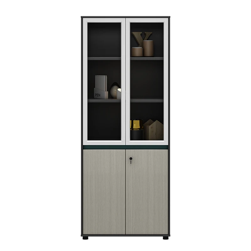 Zitai bulk file cabinet cupboard design storage 4 doors metal glass ...