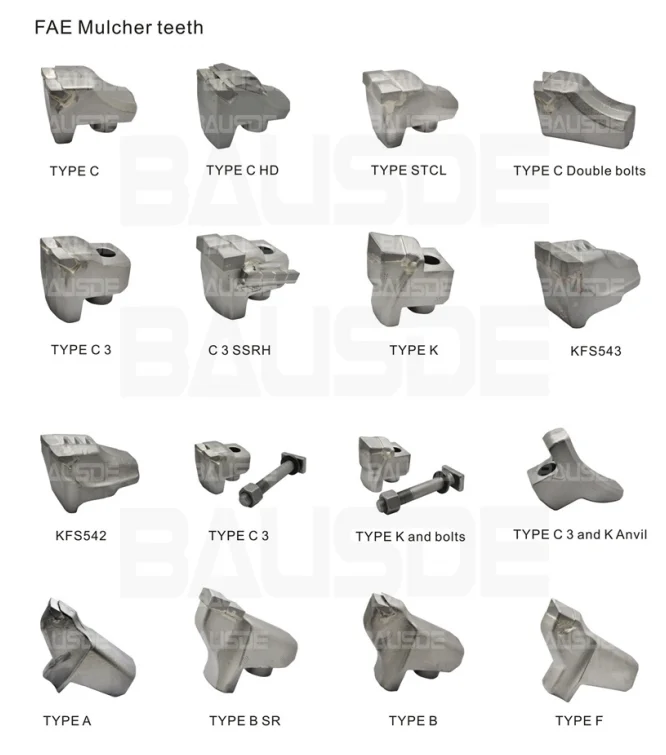 Bausde Fae Mulcher Umm Forestry Mulcher Replacement Teeth Blade Oem C/3 ...
