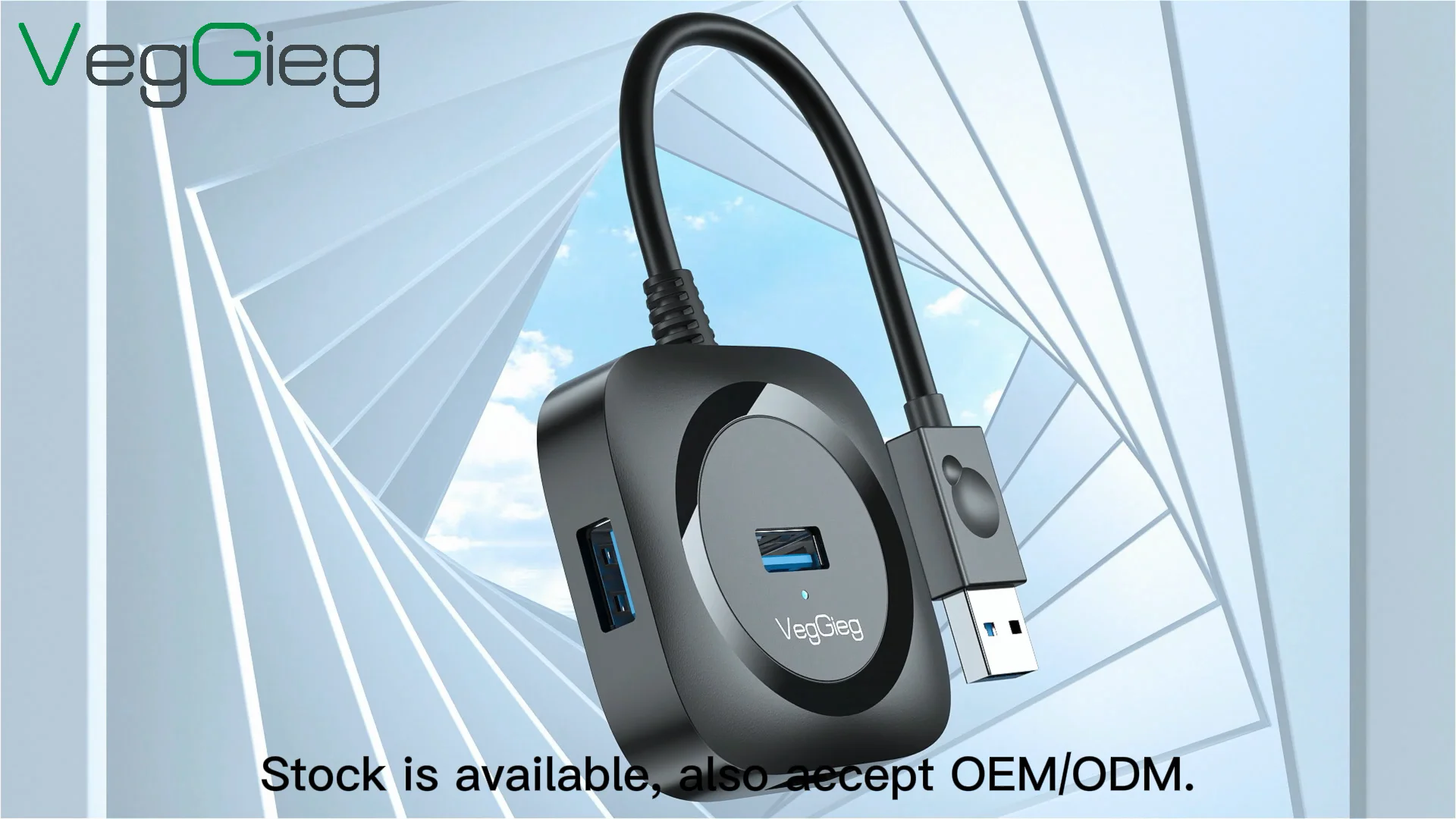 Veggieg 4 In 1 Ports Desktop Hub Splitter High Speed Charging Usb3.0 4 ...