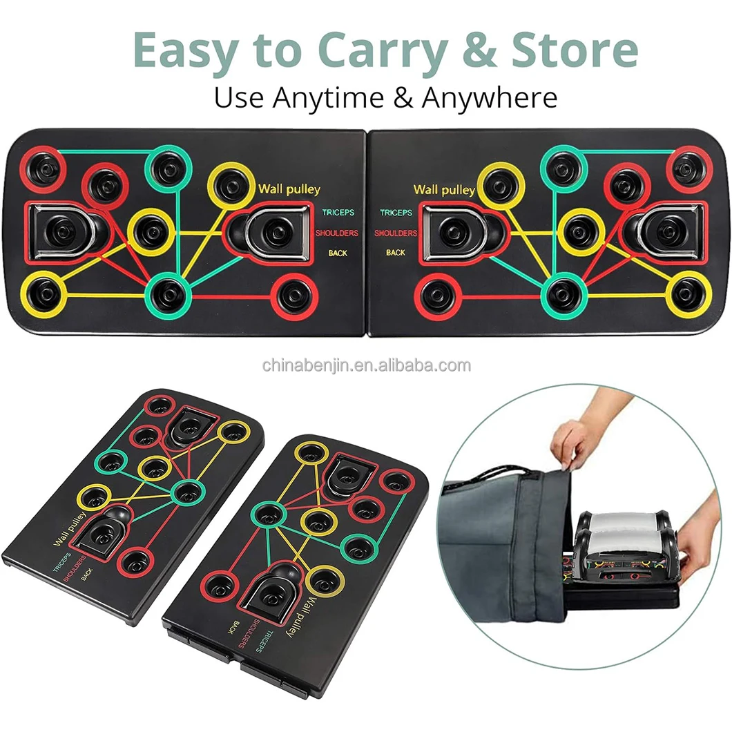 ABS Material Folding Push-up Rack Board with Handle