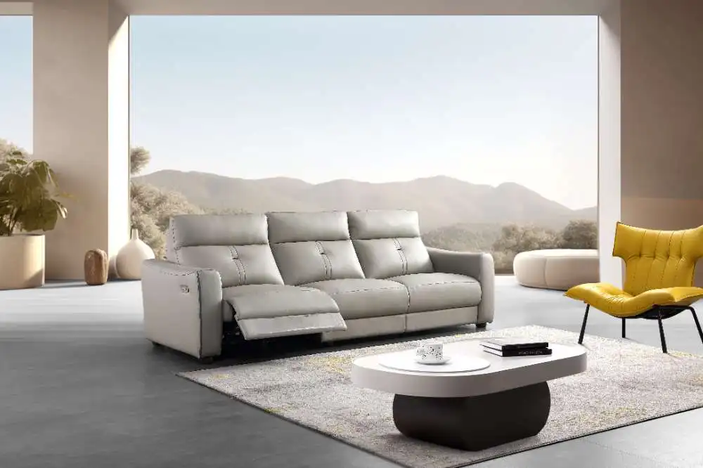 Modern Leather Sofa Reclinable Electric Sofa Set With Usb European ...
