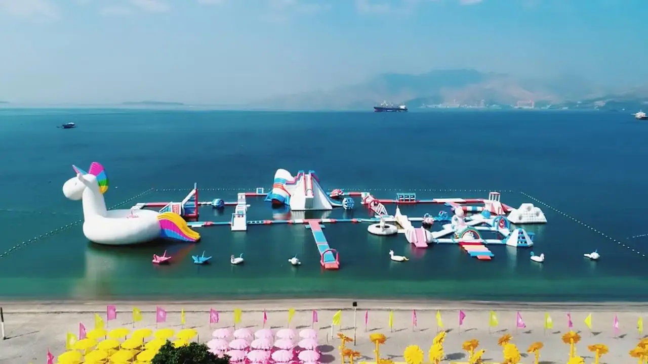 Factory Price Inflatable Water Obstacle Course Inflatable Floating ...