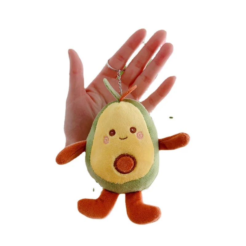 Kawaii Simulation Fruit Avocado Plushies Soft Toy Stuffed Key Chain Key ...