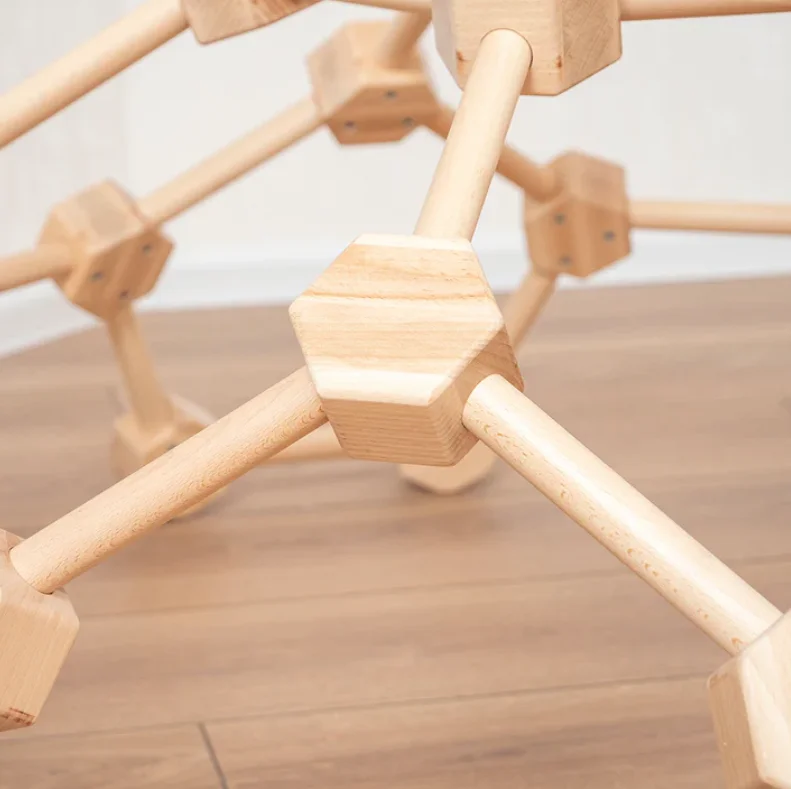 LM KIDS Indoor Playground Kids Climbing Wooden Climbing Dome Little ...