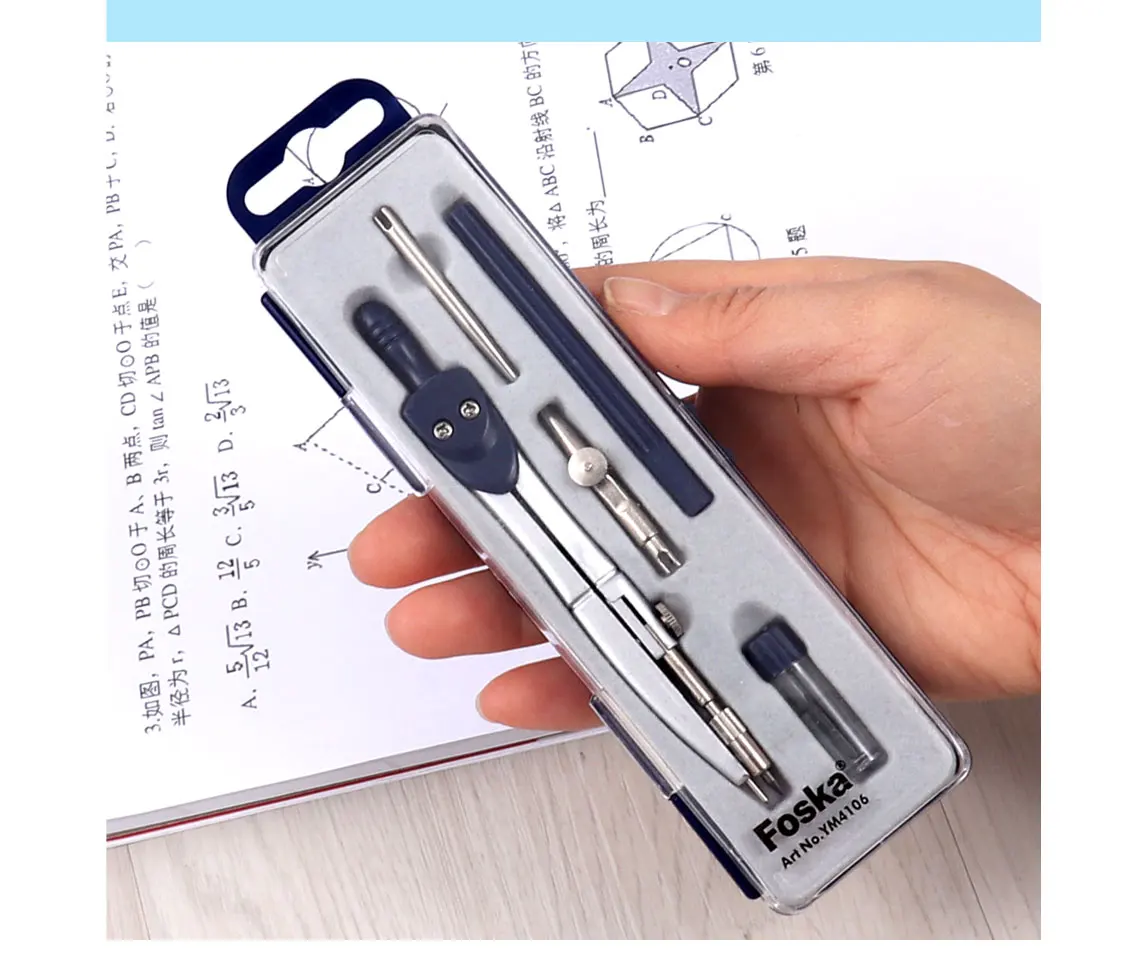 Foska Geometric Divider - Quality Math Compass for School