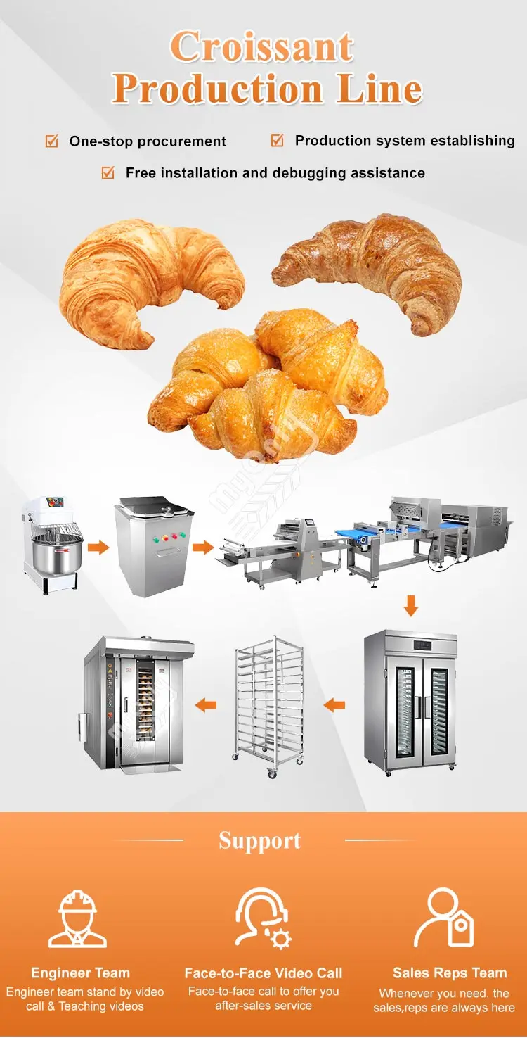 MY Frozen Chocolate Croissant Maker Production Line Make Machine Big ...