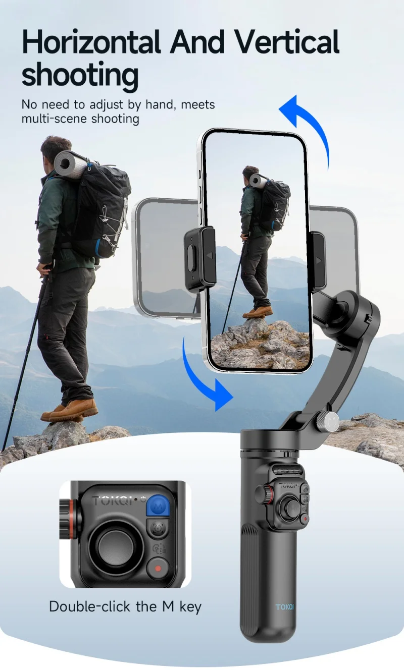 M02 Portable Handheld Gimbal Stabilizer for Video Streaming