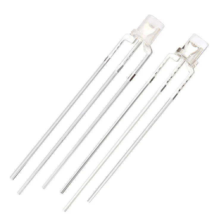 Jstronic 3 Legs 3mm Flat Top Head LED Diode Red&Green Common Cathode ...
