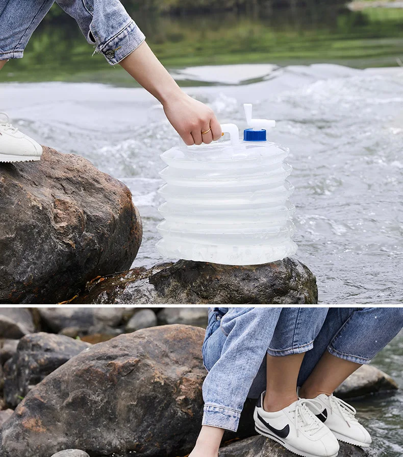 Hot Sale 3l 5l 10l 15l Folding Bucket Outdoor Picnic Car Travel Portable Water Storage Bucket ...